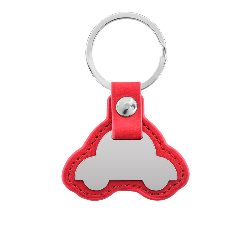 Personalised Engraved Car Keyring with Leather